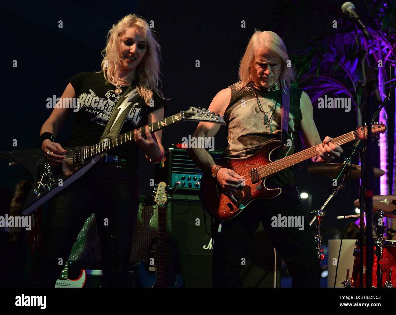 Hollywood FL, USA. 09th Jan, 2022. Britt Lightning of Vixen and Steve ...