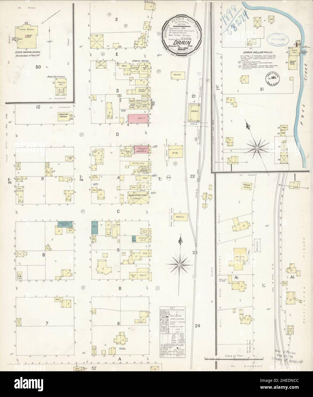 Map of drain oregon hi-res stock photography and images - Alamy
