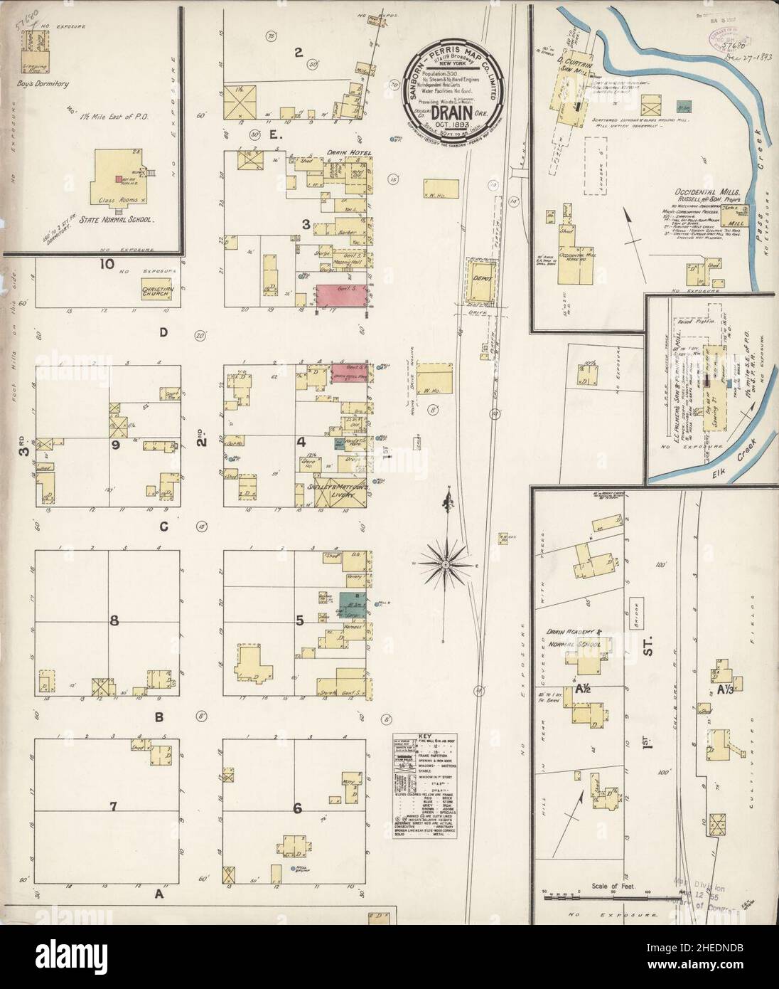Map of drain oregon hi-res stock photography and images - Alamy