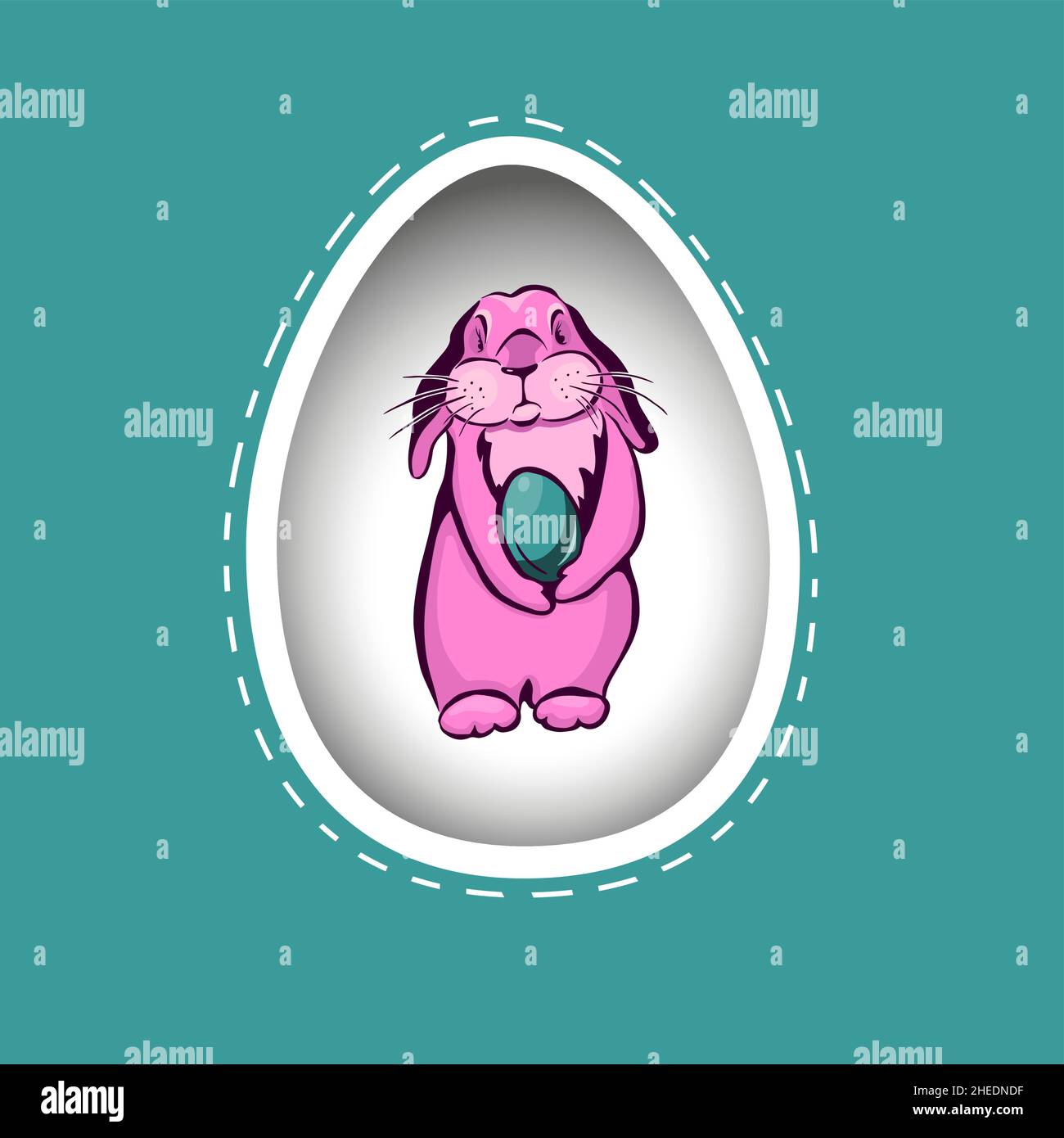 Cartoon rabbit face icon hi-res stock photography and images - Alamy