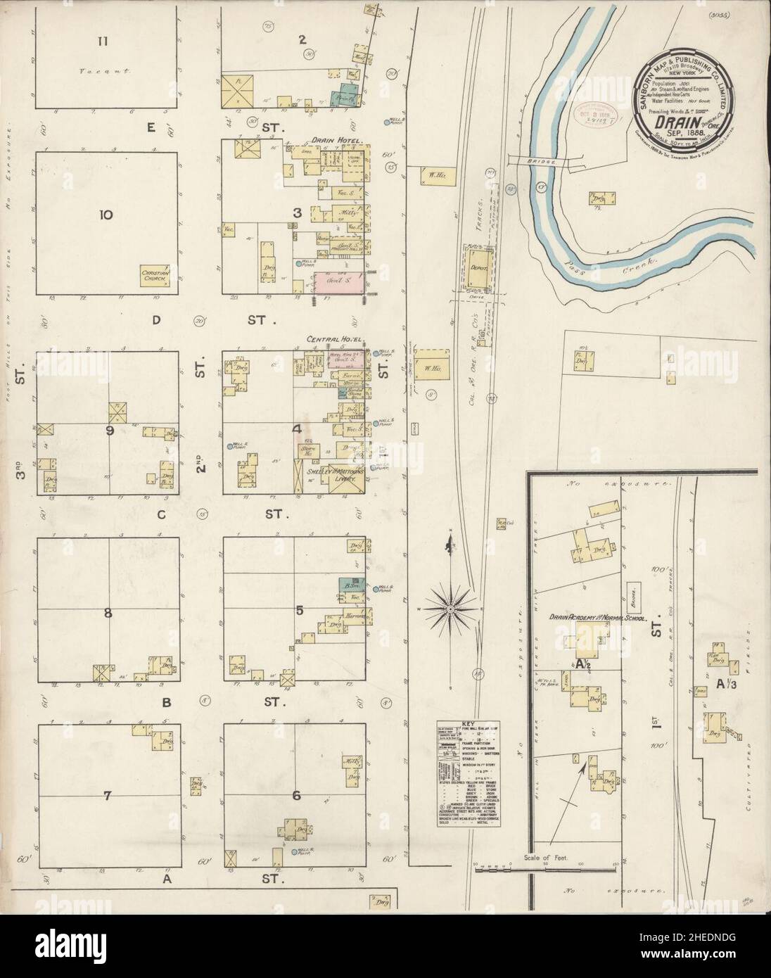 Map of drain oregon hi-res stock photography and images - Alamy