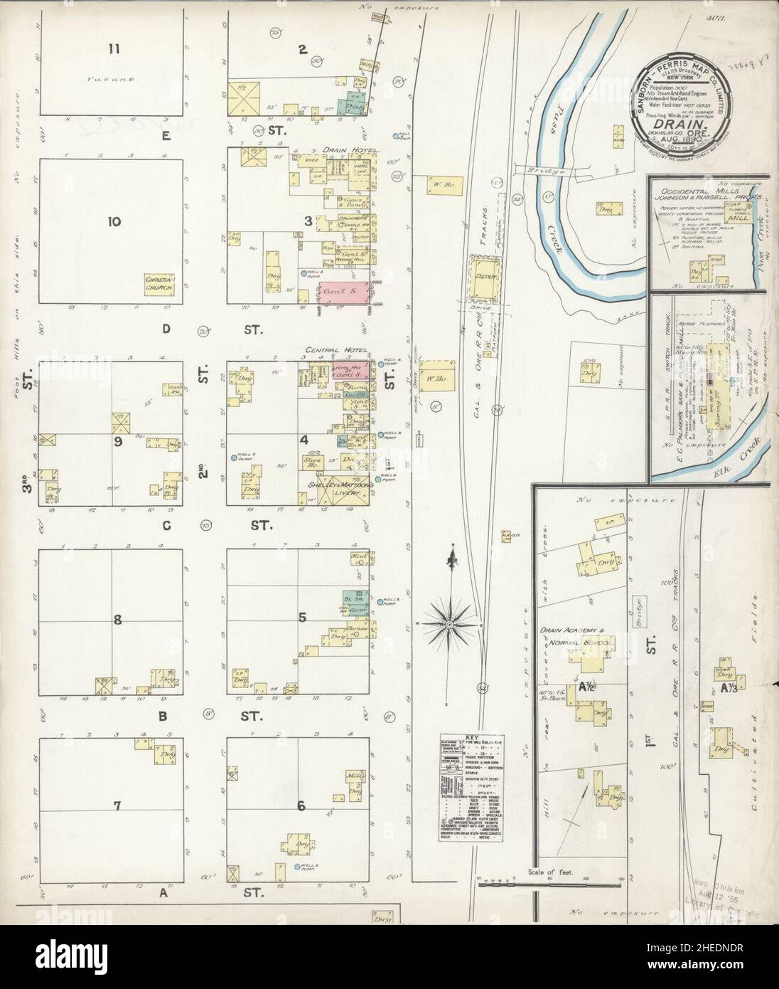 Map of drain oregon hi-res stock photography and images - Alamy