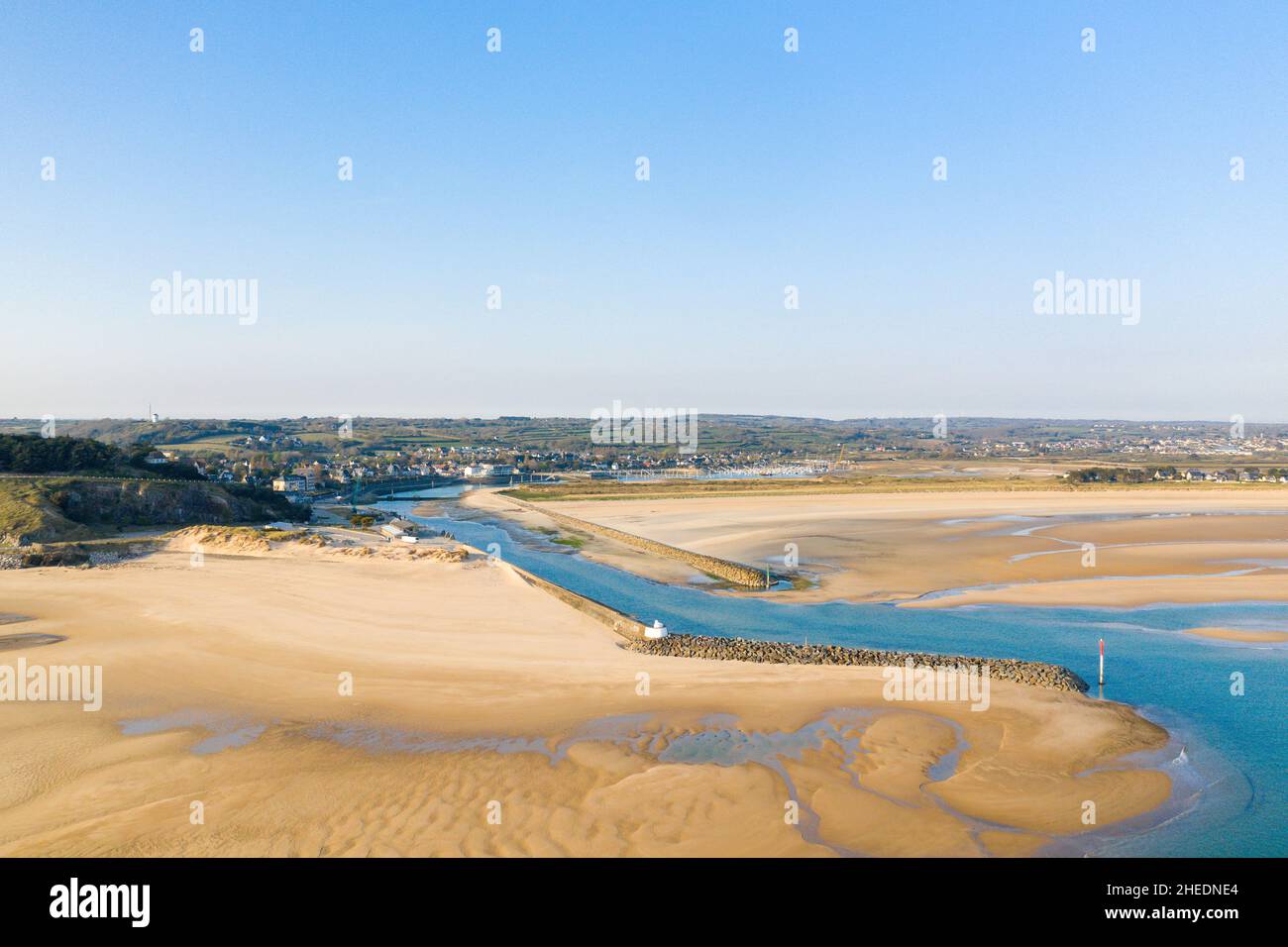 This landscape photo was taken in Europe, France, Normandy, Manche, in ...
