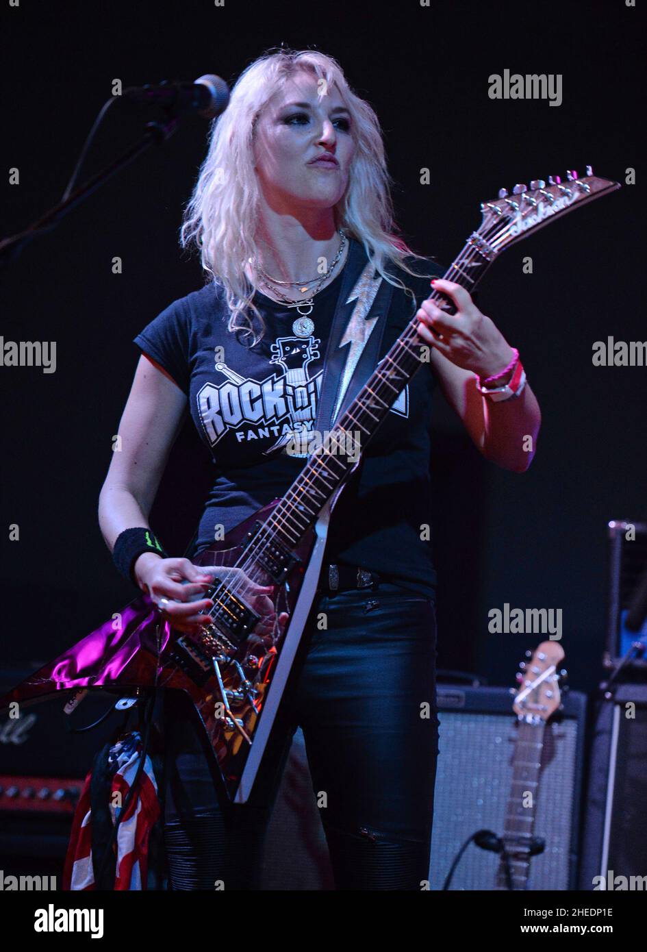 Hollywood FL, USA. 09th Jan, 2022. Britt Lightning of Vixen performs ...