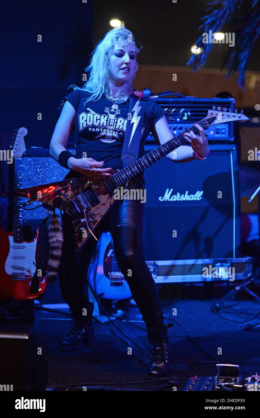 Hollywood FL, USA. 09th Jan, 2022. Britt Lightning of Vixen performs ...