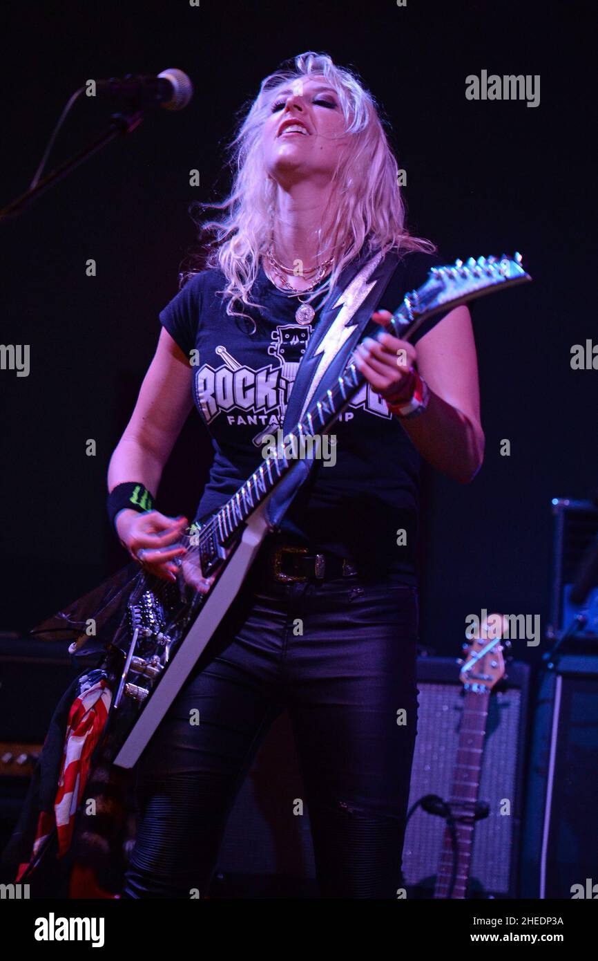Hollywood FL, USA. 09th Jan, 2022. Britt Lightning of Vixen performs ...