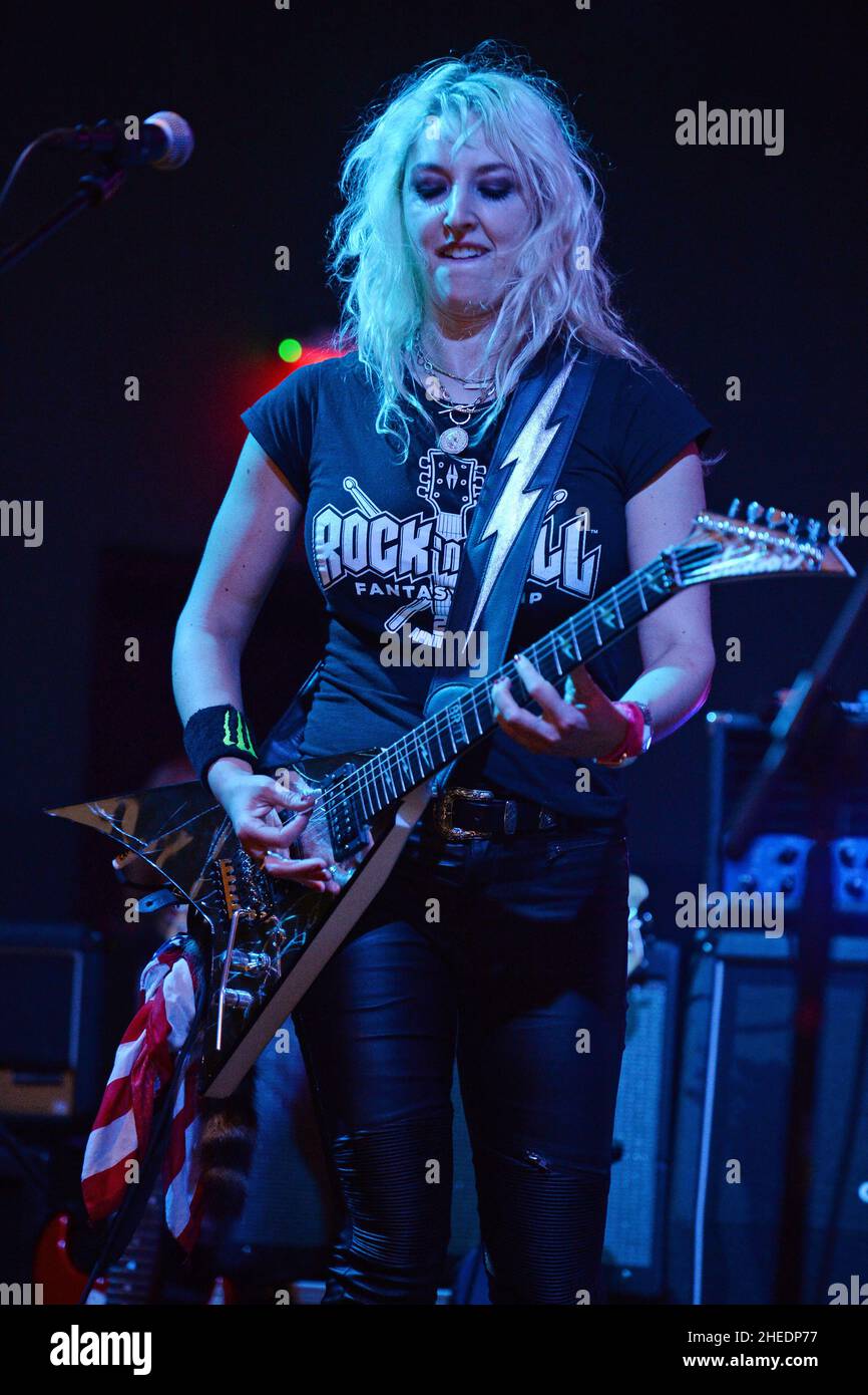 Hollywood FL, USA. 09th Jan, 2022. Britt Lightning of Vixen performs ...