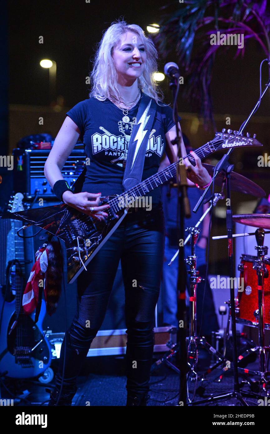 Hollywood FL, USA. 09th Jan, 2022. Britt Lightning of Vixen performs ...