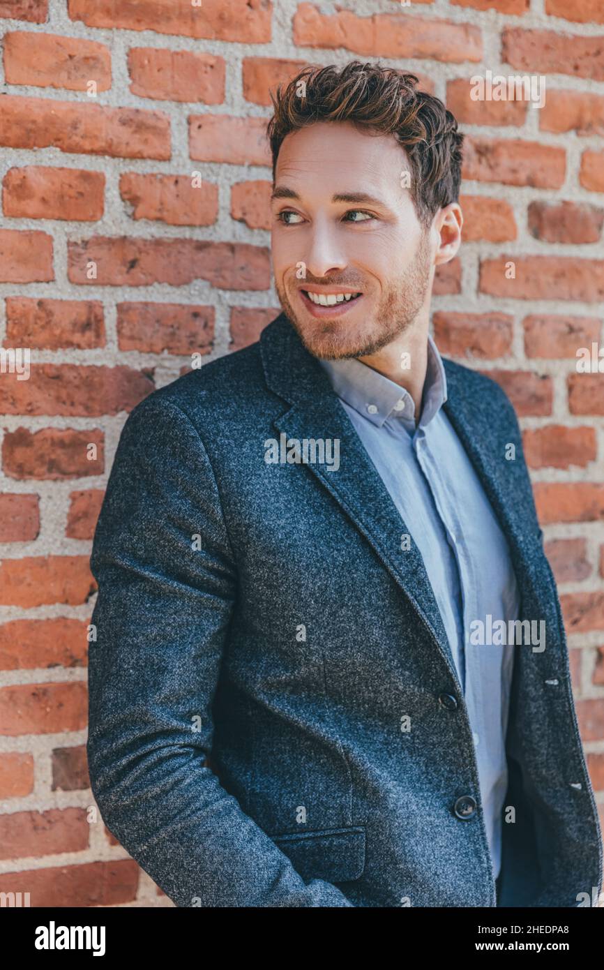 Young Business Man Headshot Portrait Male Caucasian Businessman Model