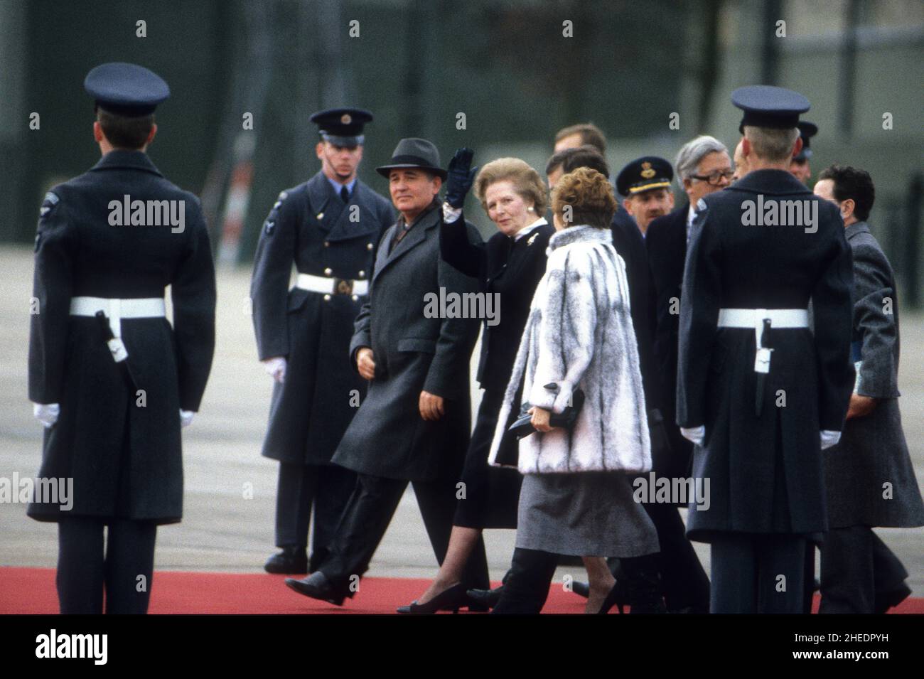 Prime Minister Margaret Thatcher meets Soviet leader President Mikhail ...