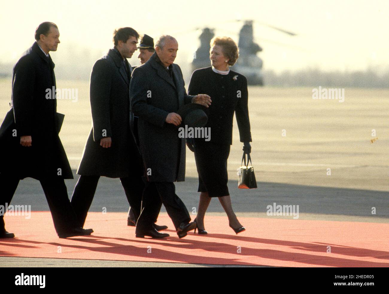 Prime Minister Margaret Thatcher meets Soviet leader President Mikhail ...