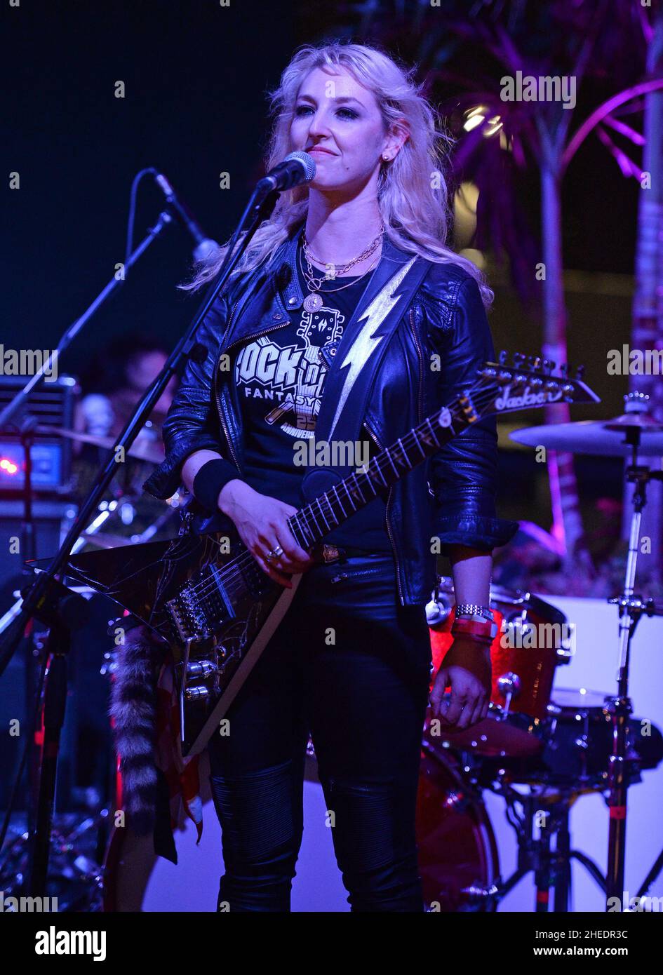 Hollywood FL, USA. 09th Jan, 2022. Britt Lightning of Vixen performs ...