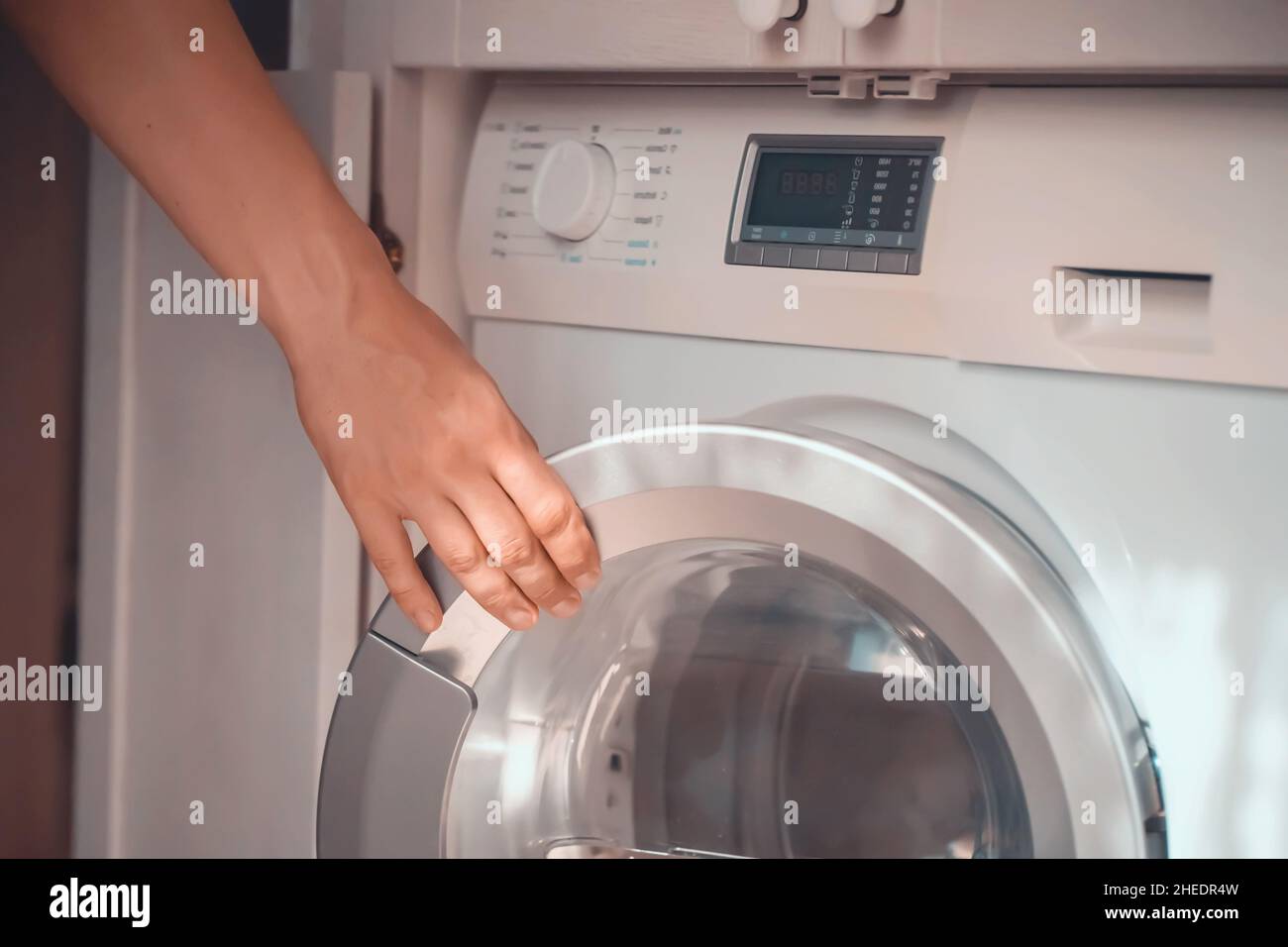 Washing mashine door hi-res stock photography and images - Alamy