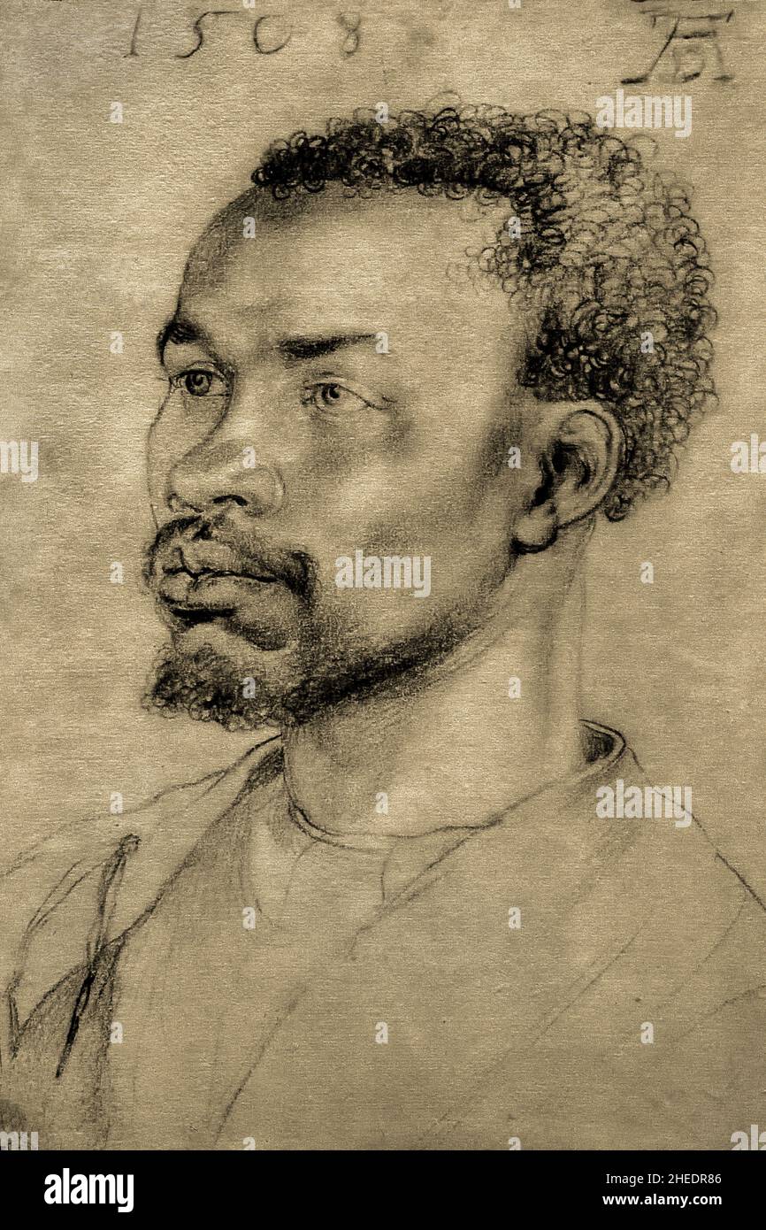 Head of an African, drawing by Albrecht Dürer 1471 - 1528 German ...