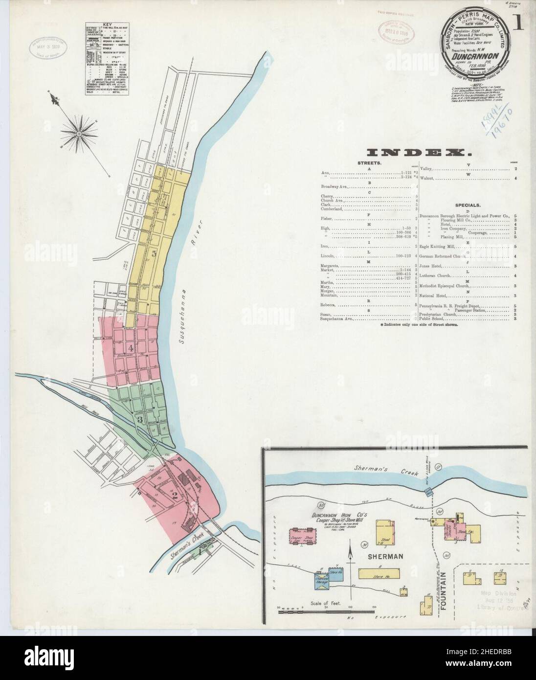 Sanborn Fire Insurance Map from Duncannon, Perry County, Pennsylvania ...