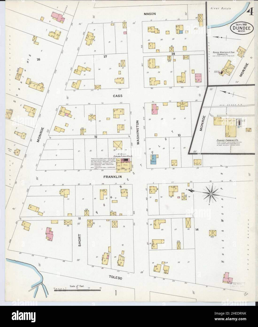 Map of dundee michigan hi-res stock photography and images - Alamy