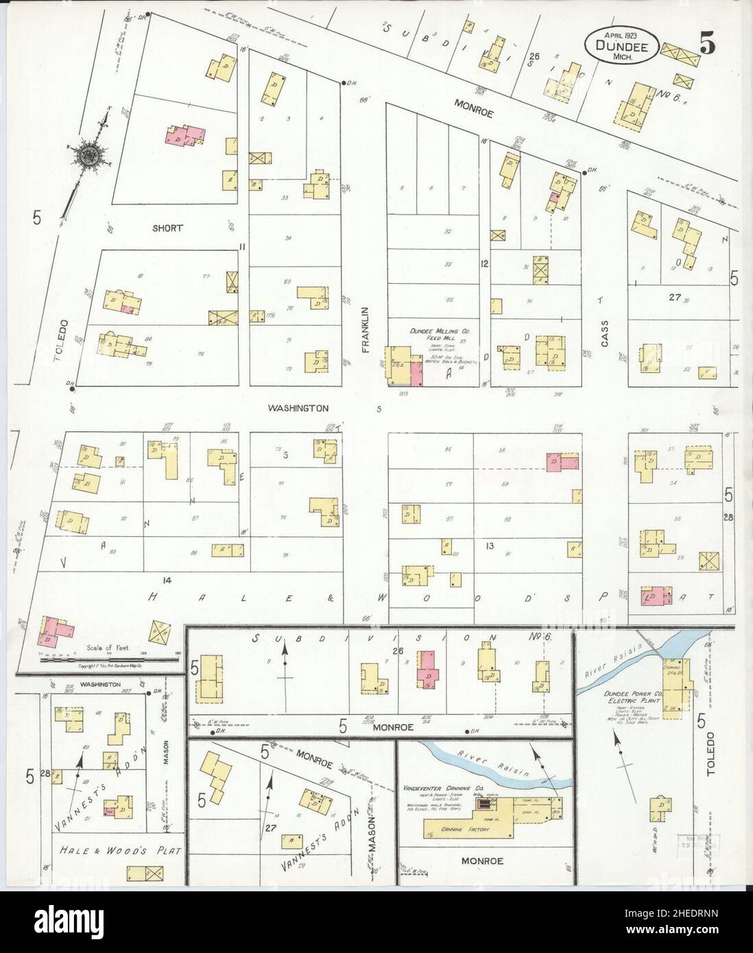 Map of dundee michigan hi-res stock photography and images - Alamy