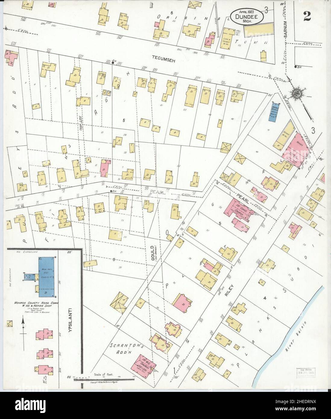 Map of dundee michigan hi-res stock photography and images - Alamy