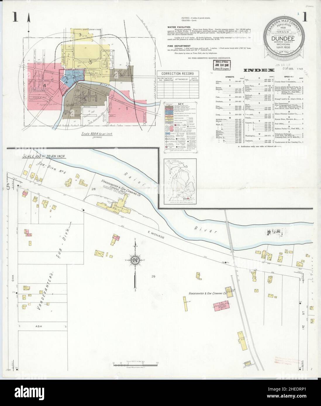 Map of dundee michigan hi-res stock photography and images - Alamy