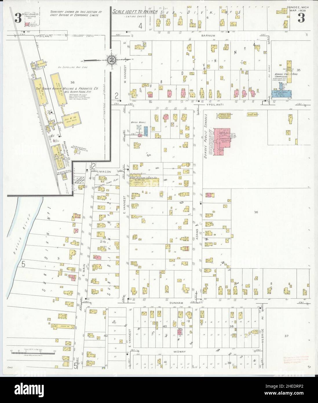Map of dundee michigan hi-res stock photography and images - Alamy