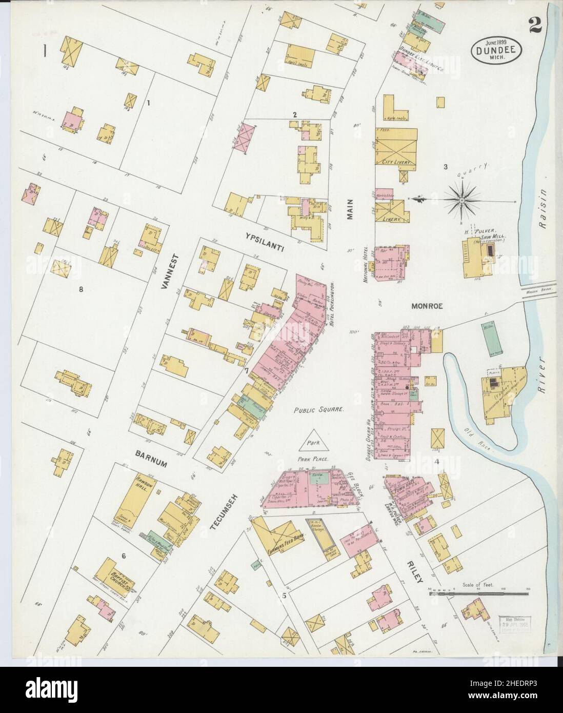 Map of dundee michigan hi-res stock photography and images - Alamy