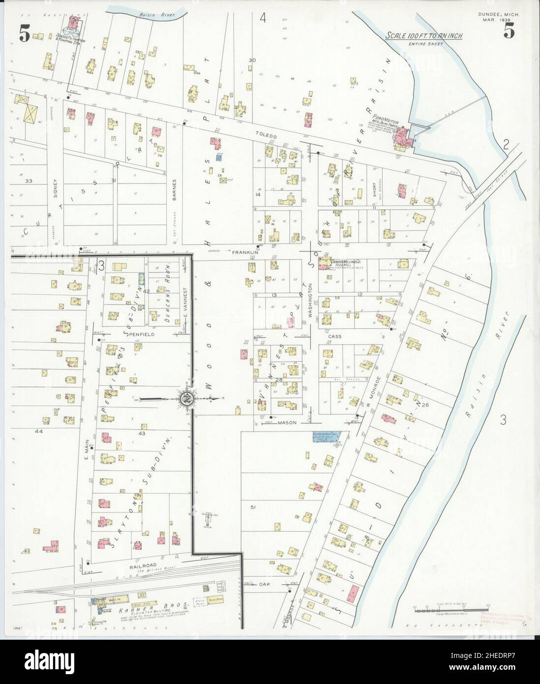 Map of dundee michigan hi-res stock photography and images - Alamy