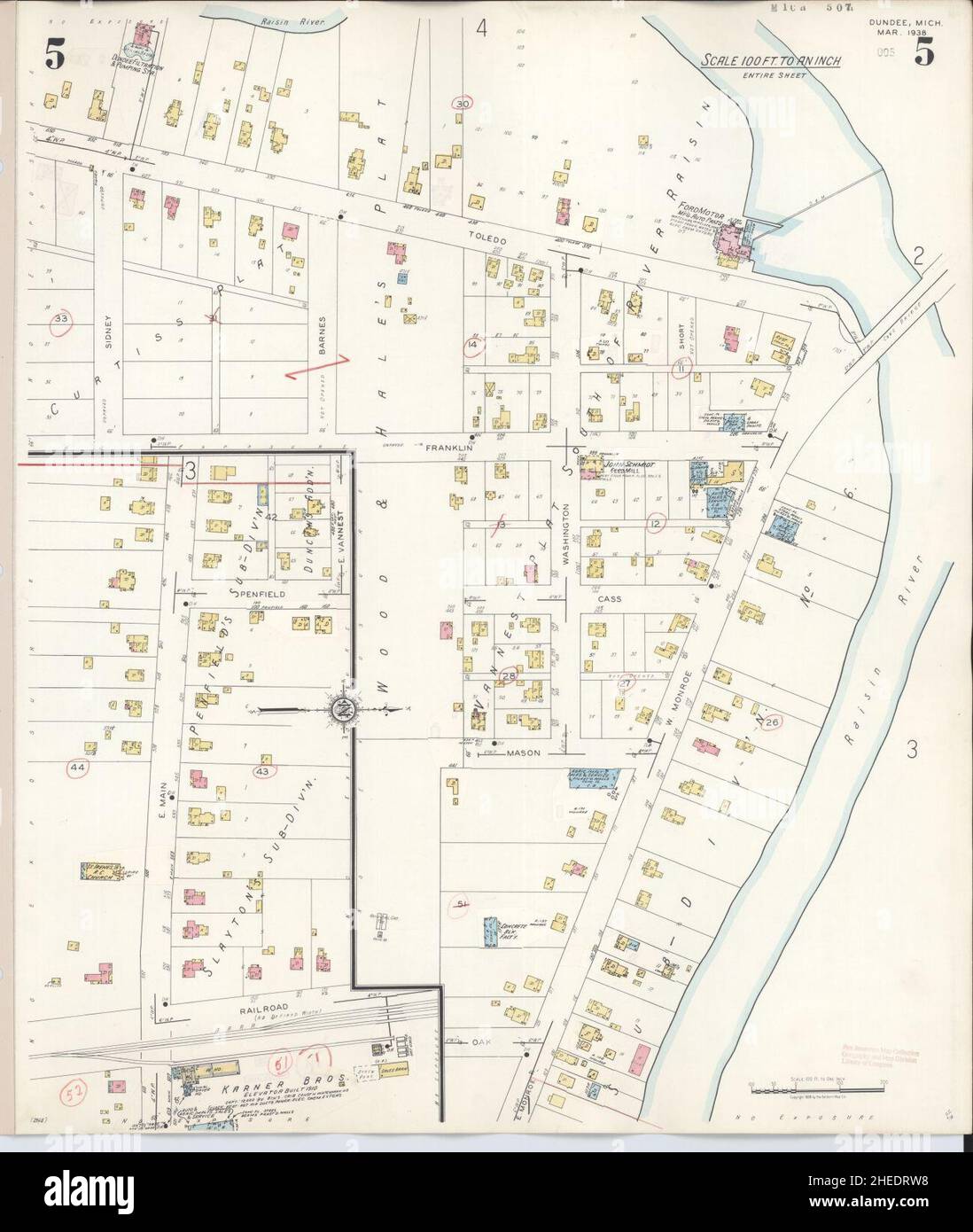 Map of dundee michigan hi-res stock photography and images - Alamy
