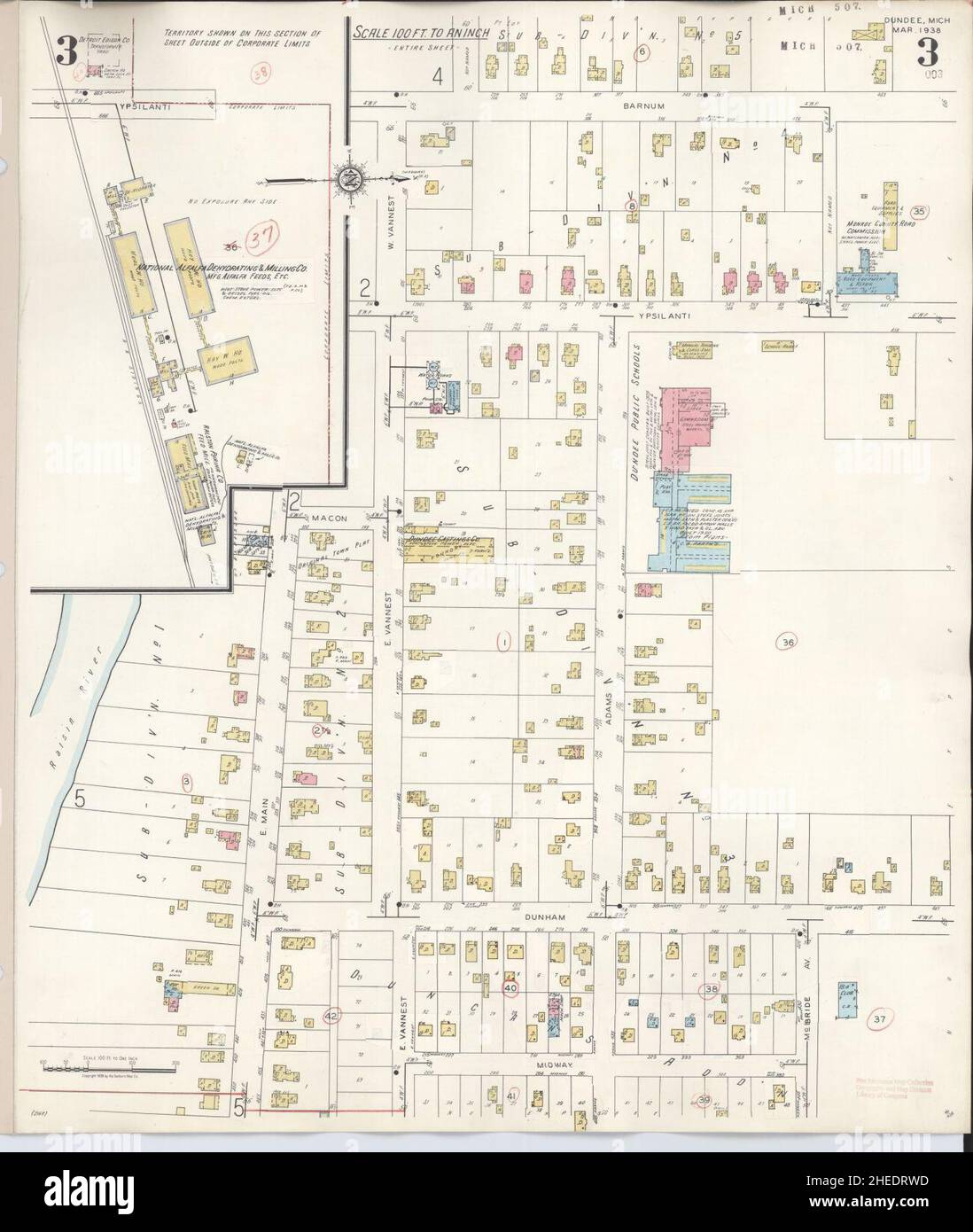 Map of dundee michigan hi-res stock photography and images - Alamy