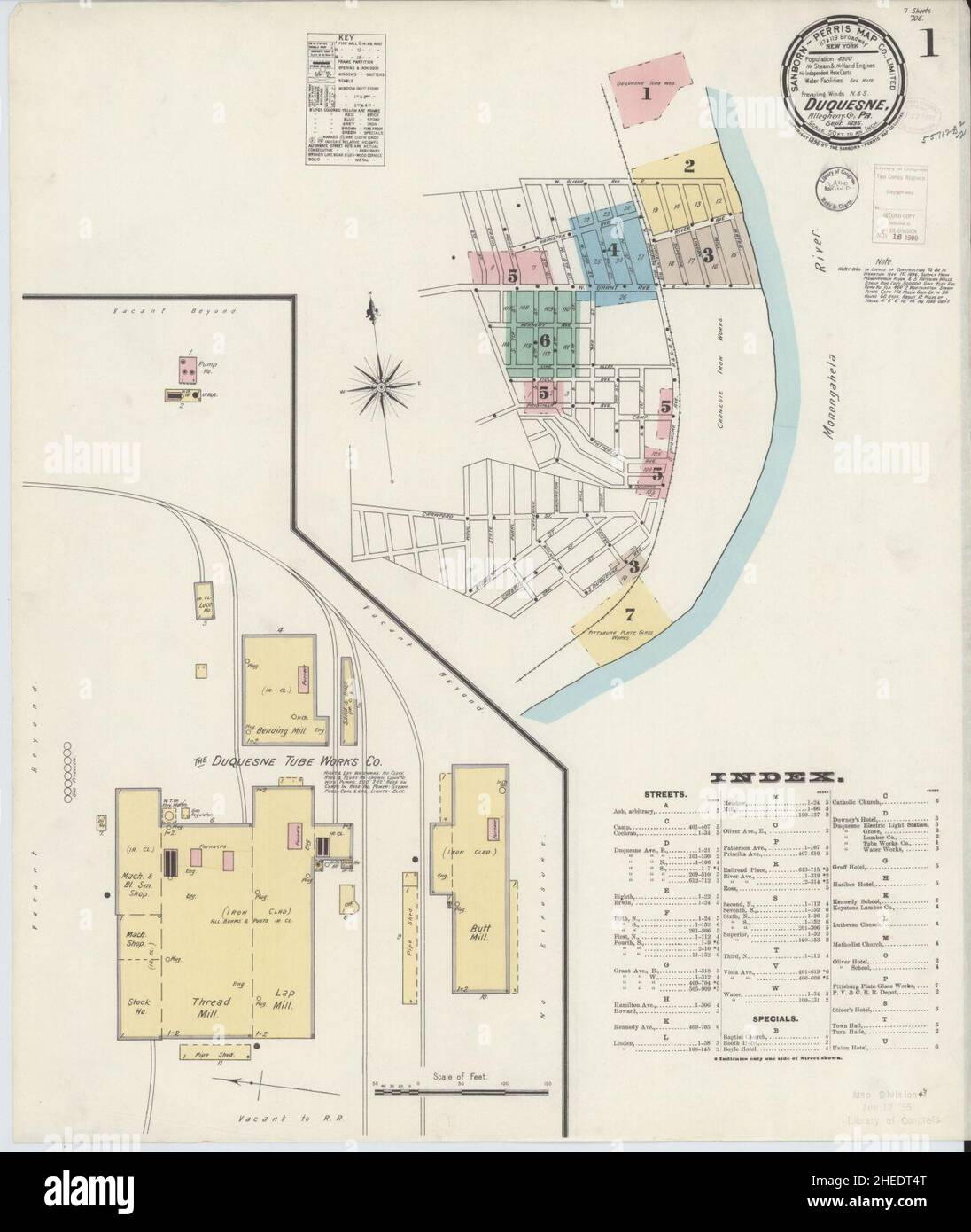 Sanborn Fire Insurance Map from Duquesne, Allegheny County ...