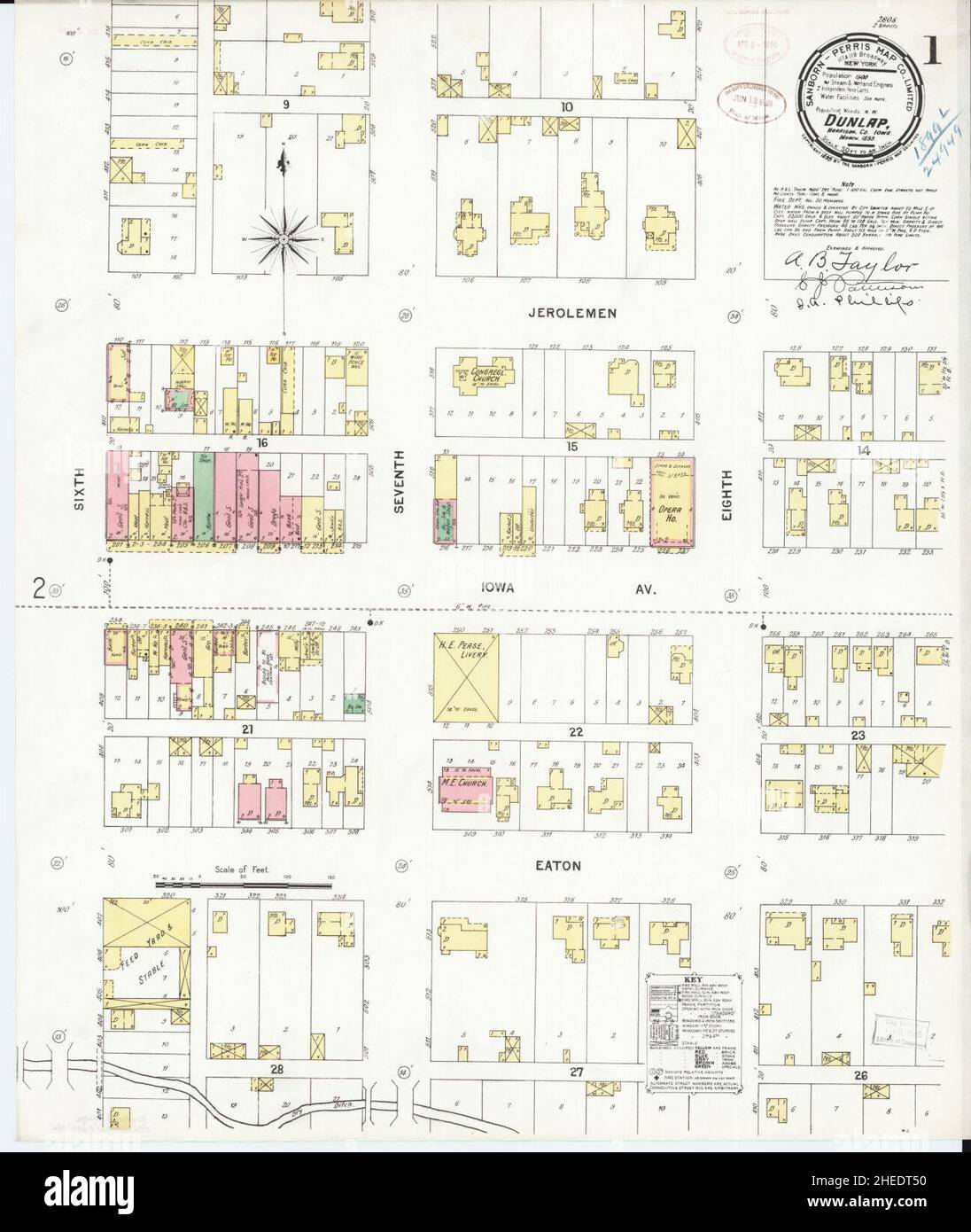 Dunlap iowa map hi-res stock photography and images - Alamy