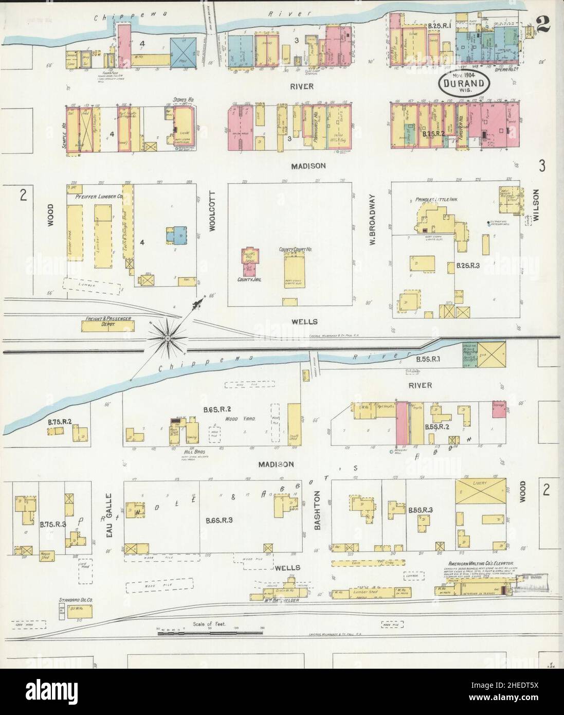 Map of durand wisconsin hi-res stock photography and images - Alamy