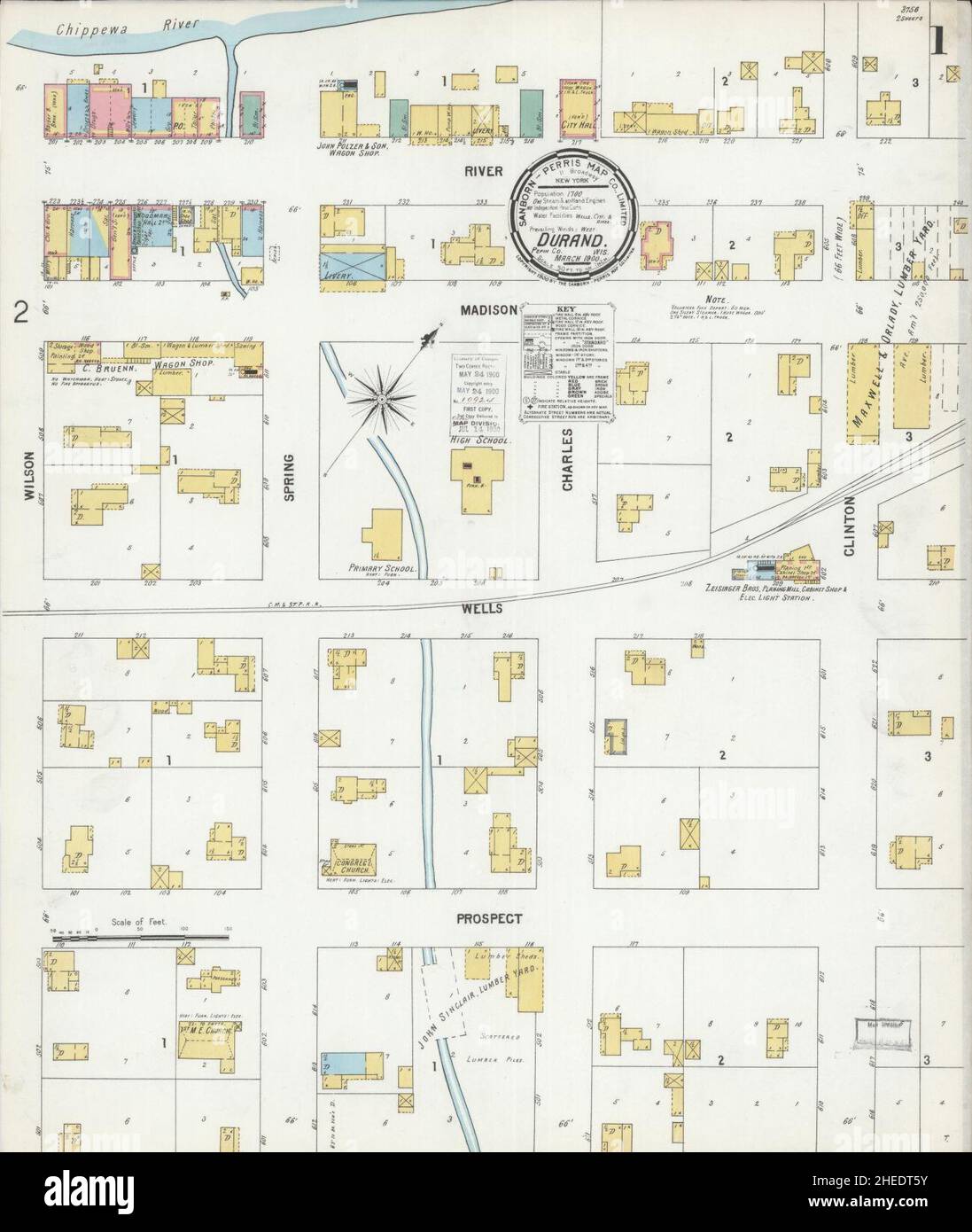 Map of durand wisconsin hi-res stock photography and images - Alamy