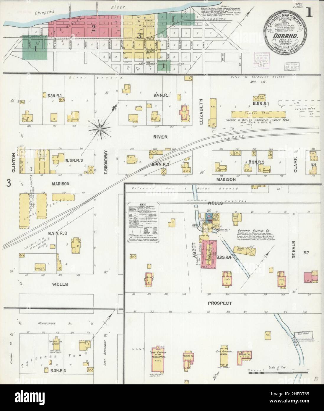 Map of durand wisconsin hi-res stock photography and images - Alamy
