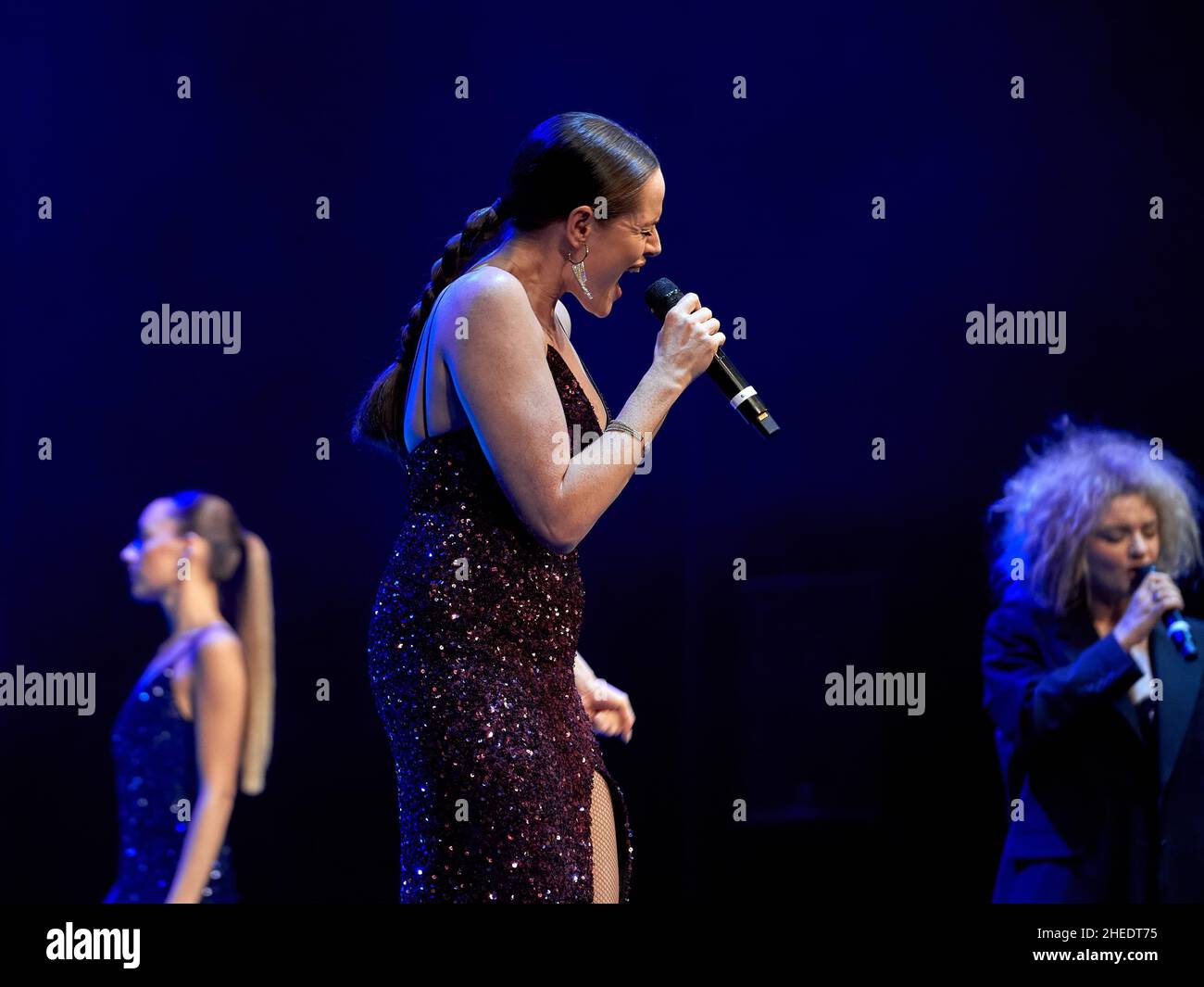 Daria Lvova performs in a drive soprano during her Christmas ...