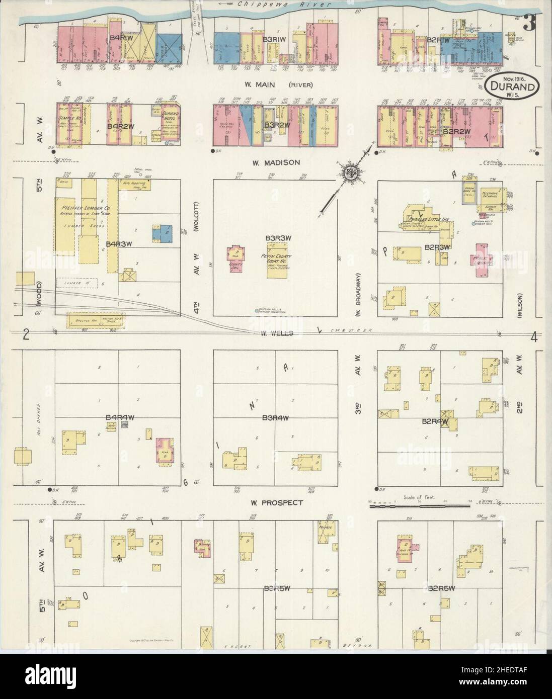 Map of durand wisconsin hi-res stock photography and images - Alamy