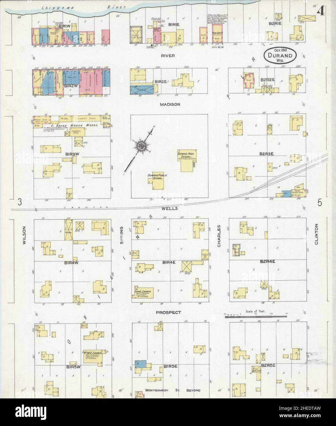 Map of durand wisconsin hi-res stock photography and images - Alamy
