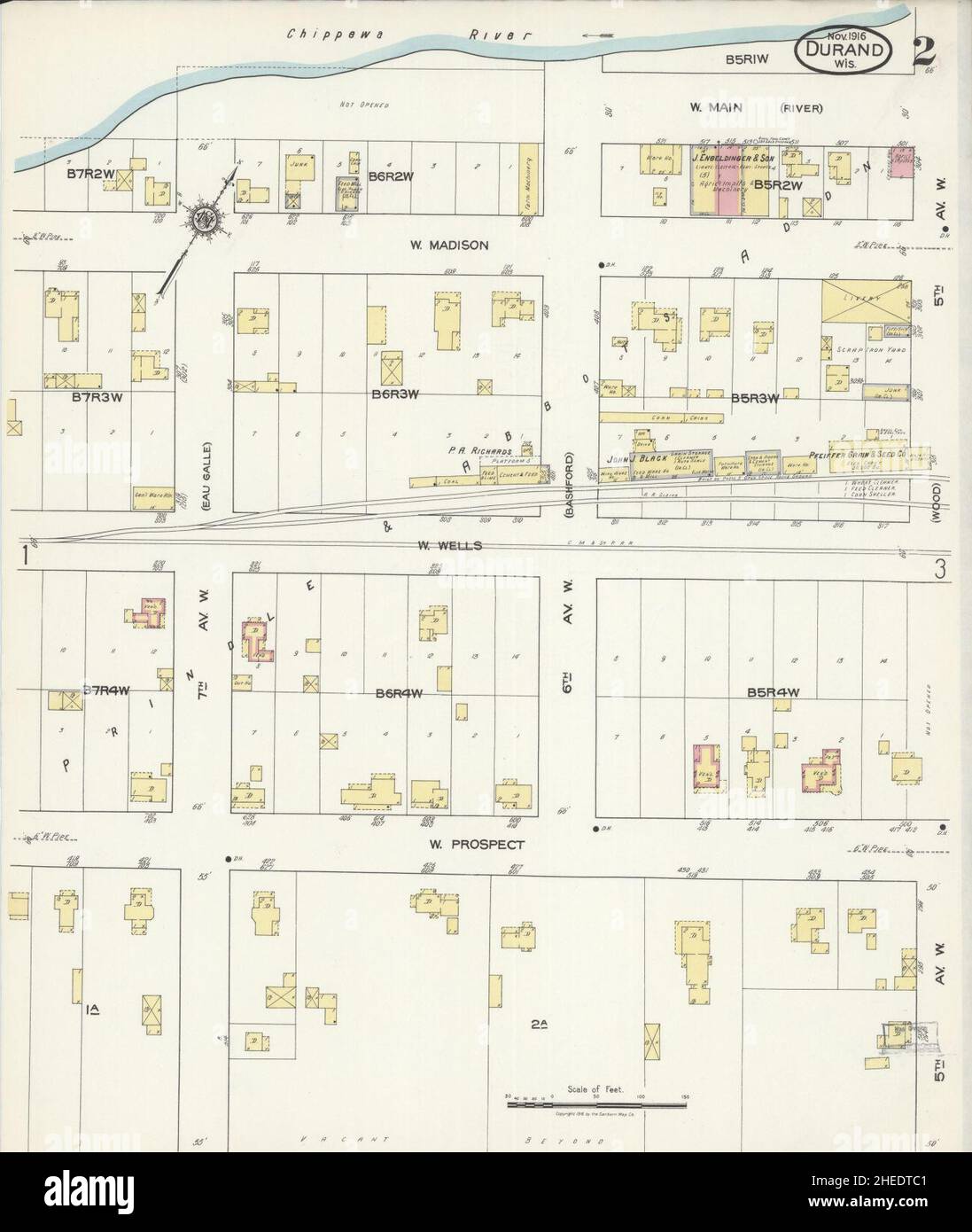Map of durand wisconsin hi-res stock photography and images - Alamy