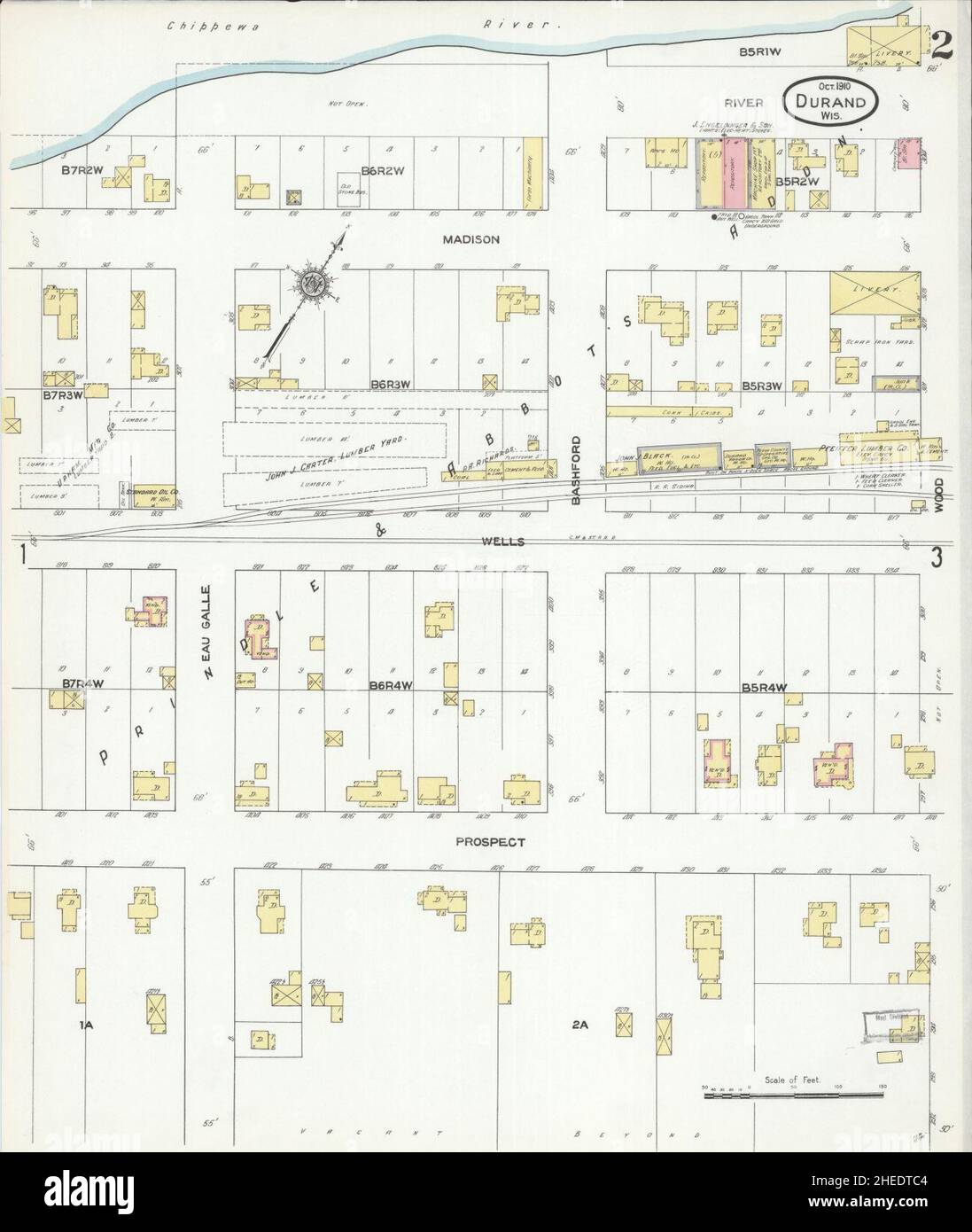 Map of durand wisconsin hi-res stock photography and images - Alamy