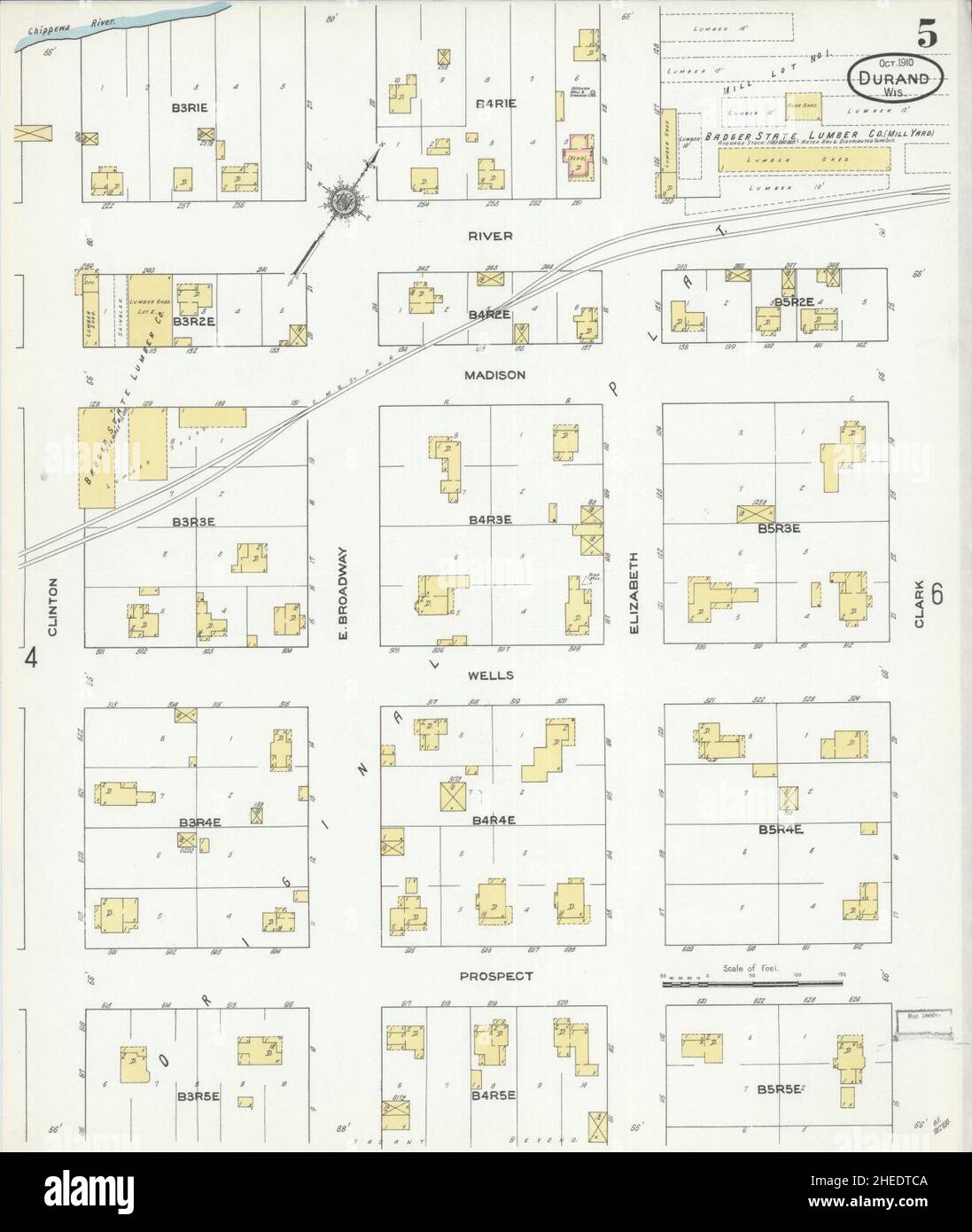 Map of durand wisconsin hi-res stock photography and images - Alamy