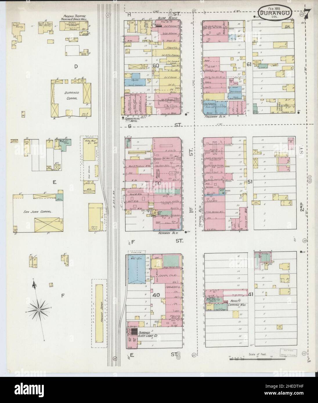 Sanborn Fire Insurance Map from Durango, La Plata County, Colorado ...