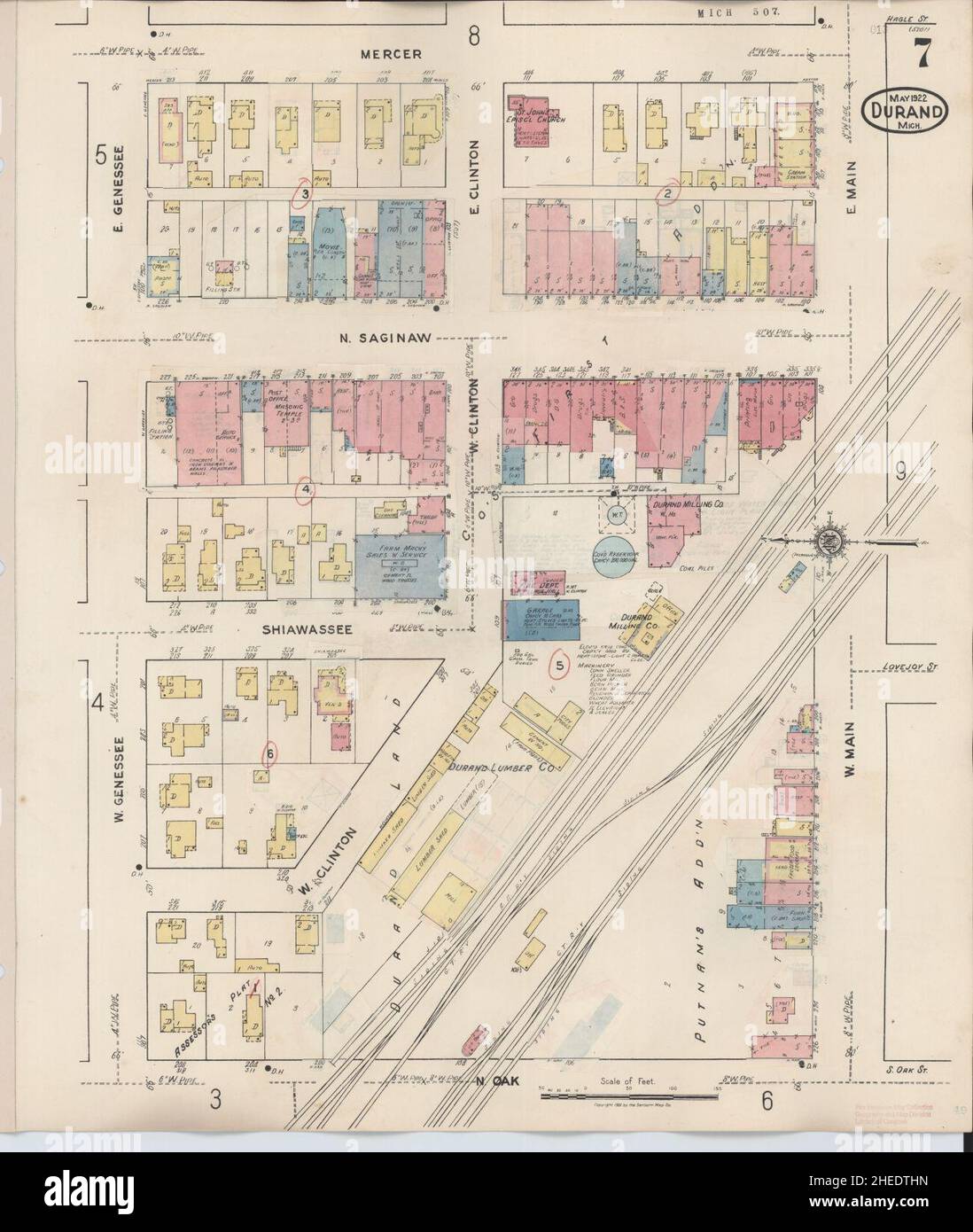 Map of durand hi-res stock photography and images - Alamy