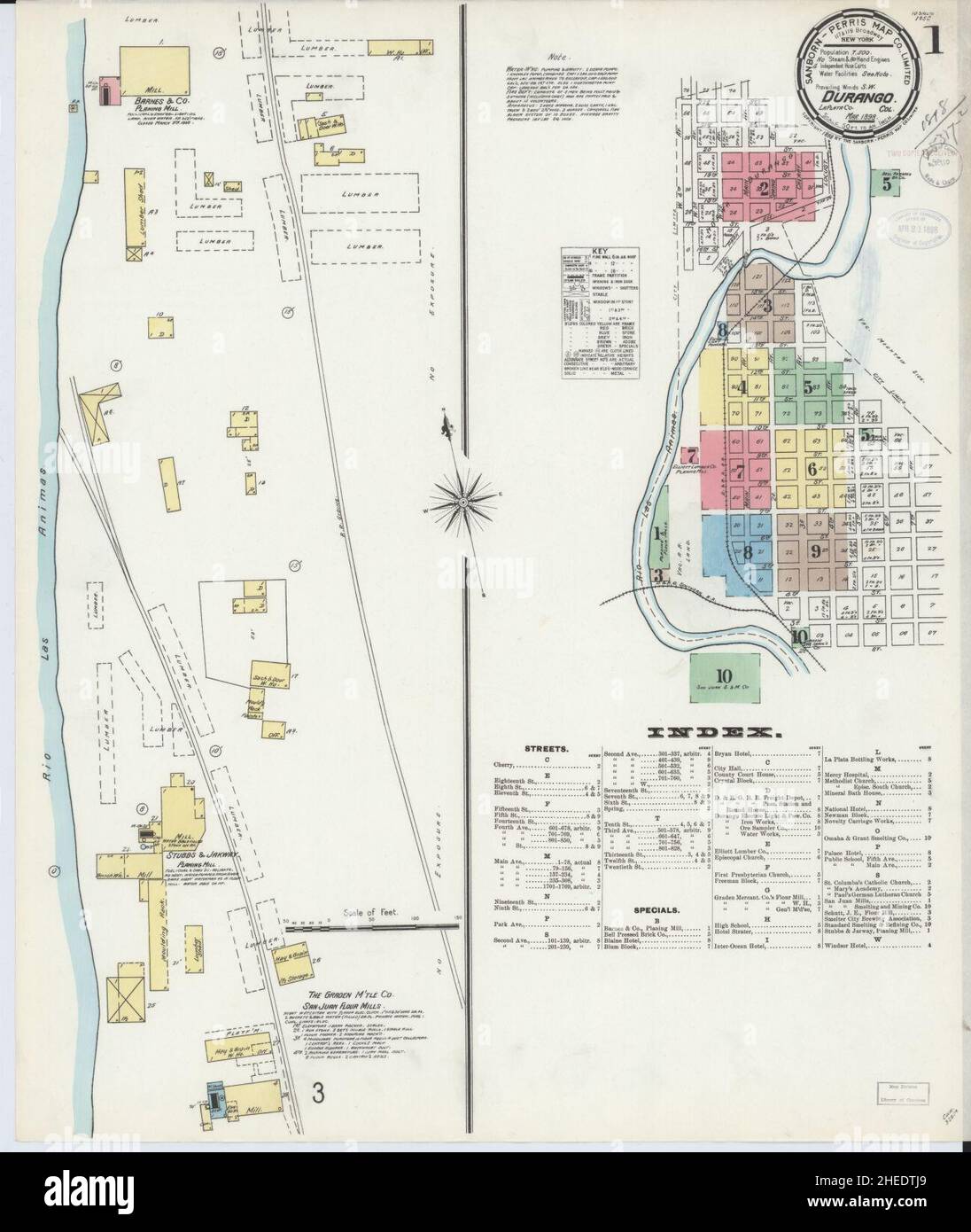 Sanborn Fire Insurance Map from Durango, La Plata County, Colorado ...