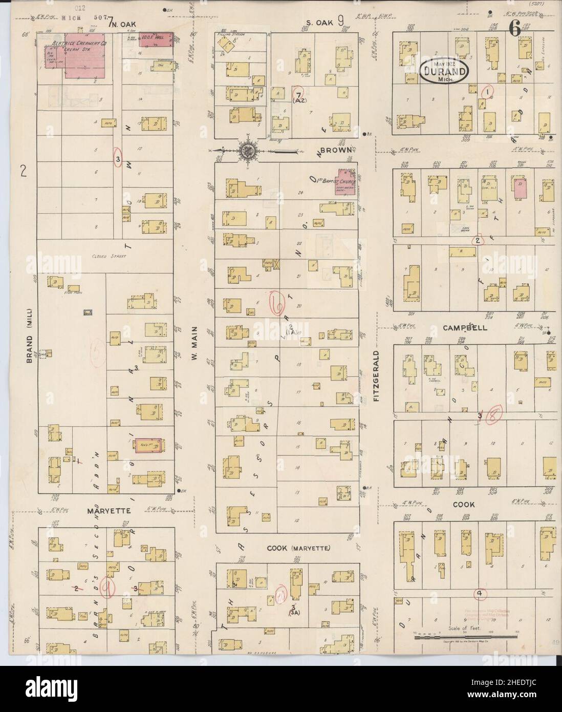 Map of durand hi-res stock photography and images - Alamy