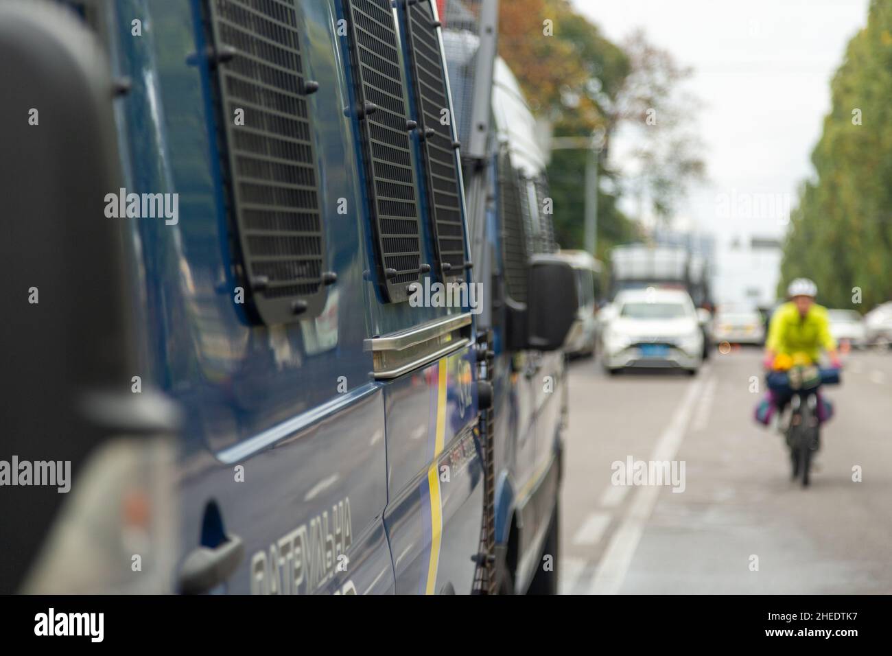 Police special bus to transport units. Kyiv, Ukraine Stock Photo - Alamy