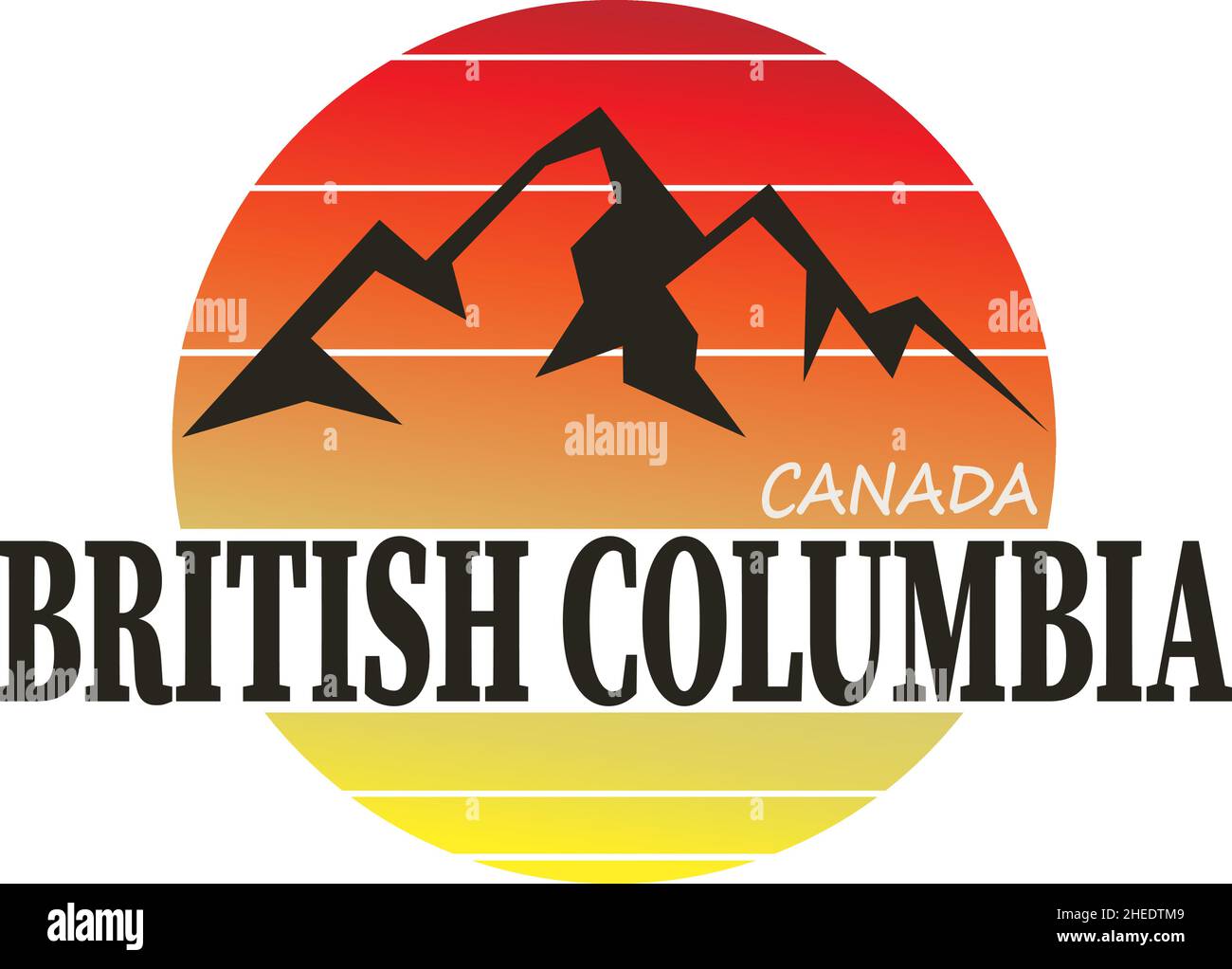 Abstract stamp or emblem with the name of British Columbia, vector ...