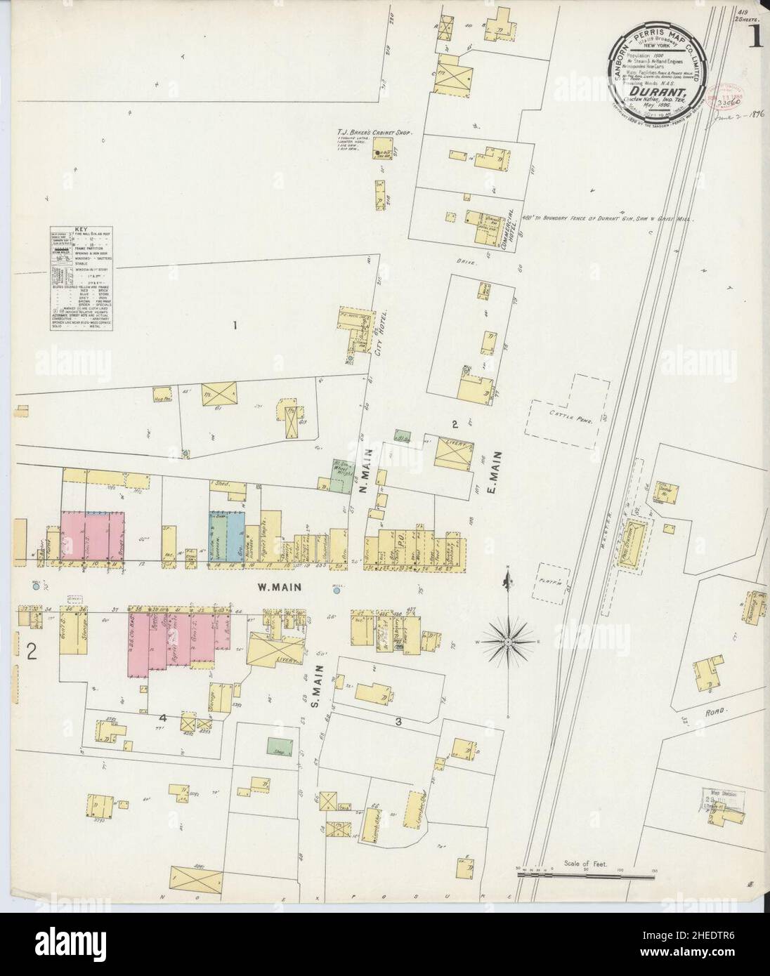 Map of durant oklahoma hi-res stock photography and images - Alamy