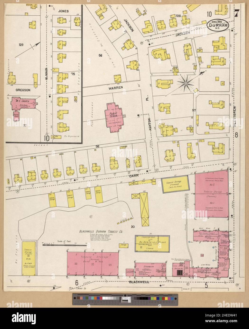Sanborn Fire Insurance Map from Durham, Durham County, North Carolina ...