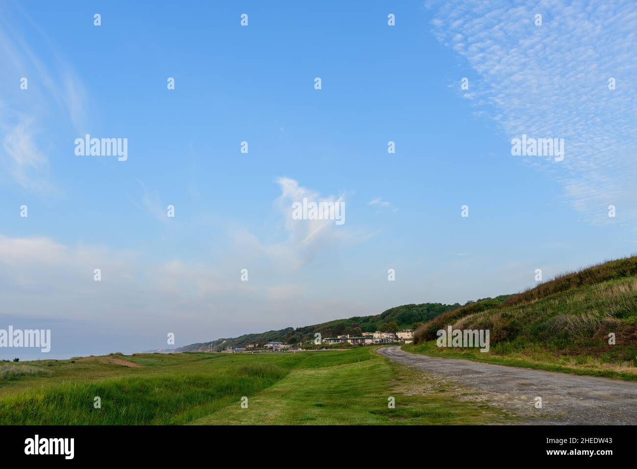 This landscape photo was taken in Europe, France, Normandy, in summer ...