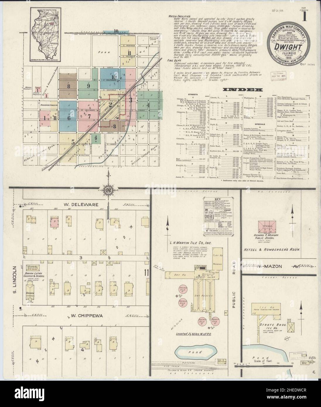 Map of dwight hi-res stock photography and images - Alamy