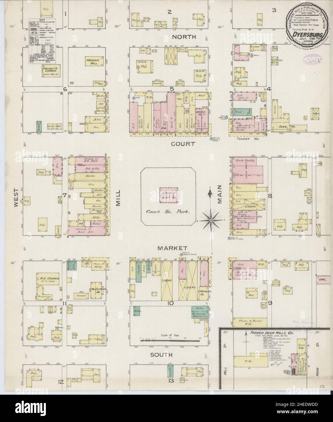 Dyer county map hi-res stock photography and images - Alamy